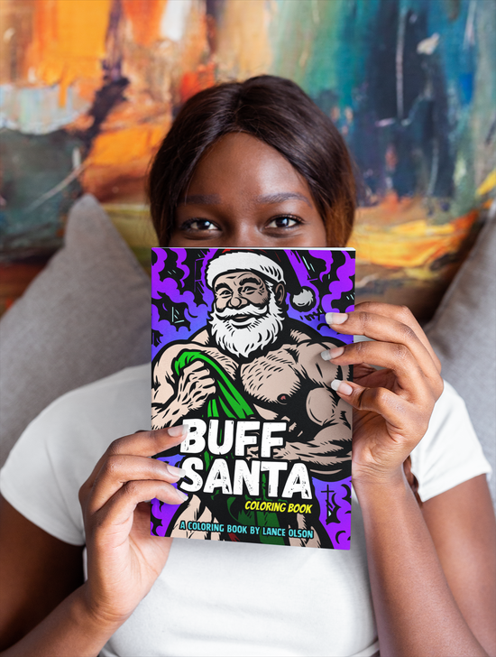 Coloring Book Buff Santa – Lance Olson Art
